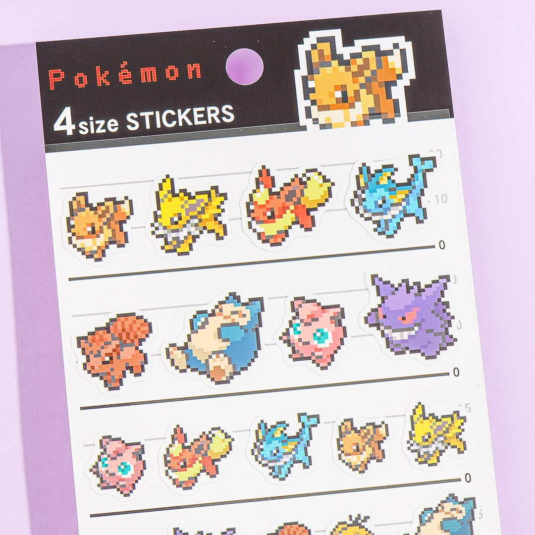 Pokemon Eevee Pixel Art 4-Size Stickers – Blippo