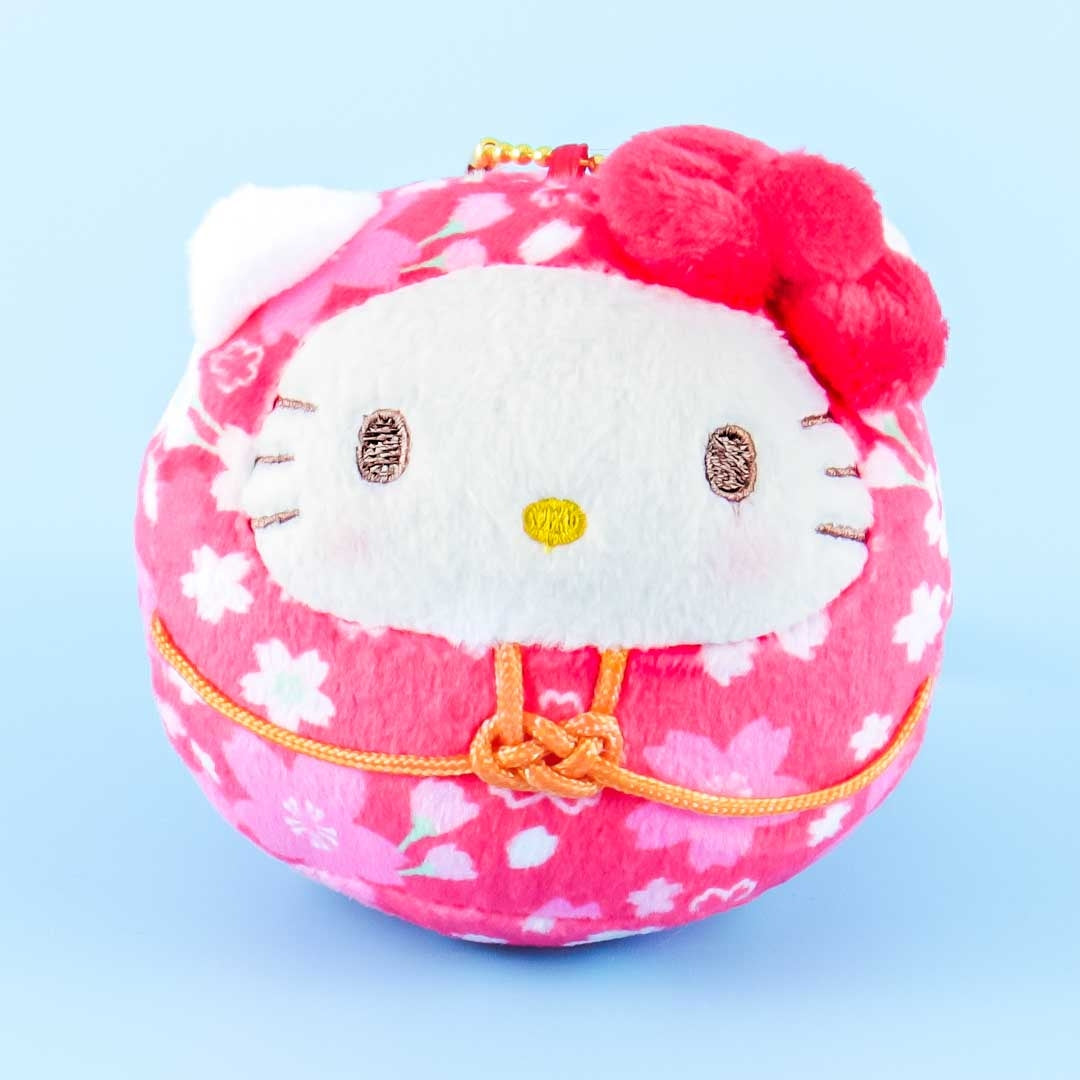 Sanrio Characters Sakura Daruma Plushie Charm - Hello Kitty – Blippo