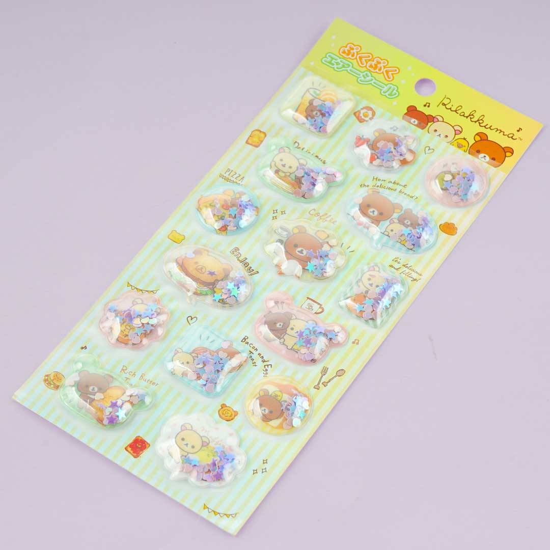 Rilakkuma Puku Puku Air Puffy Stickers - Best Buddies – Blippo