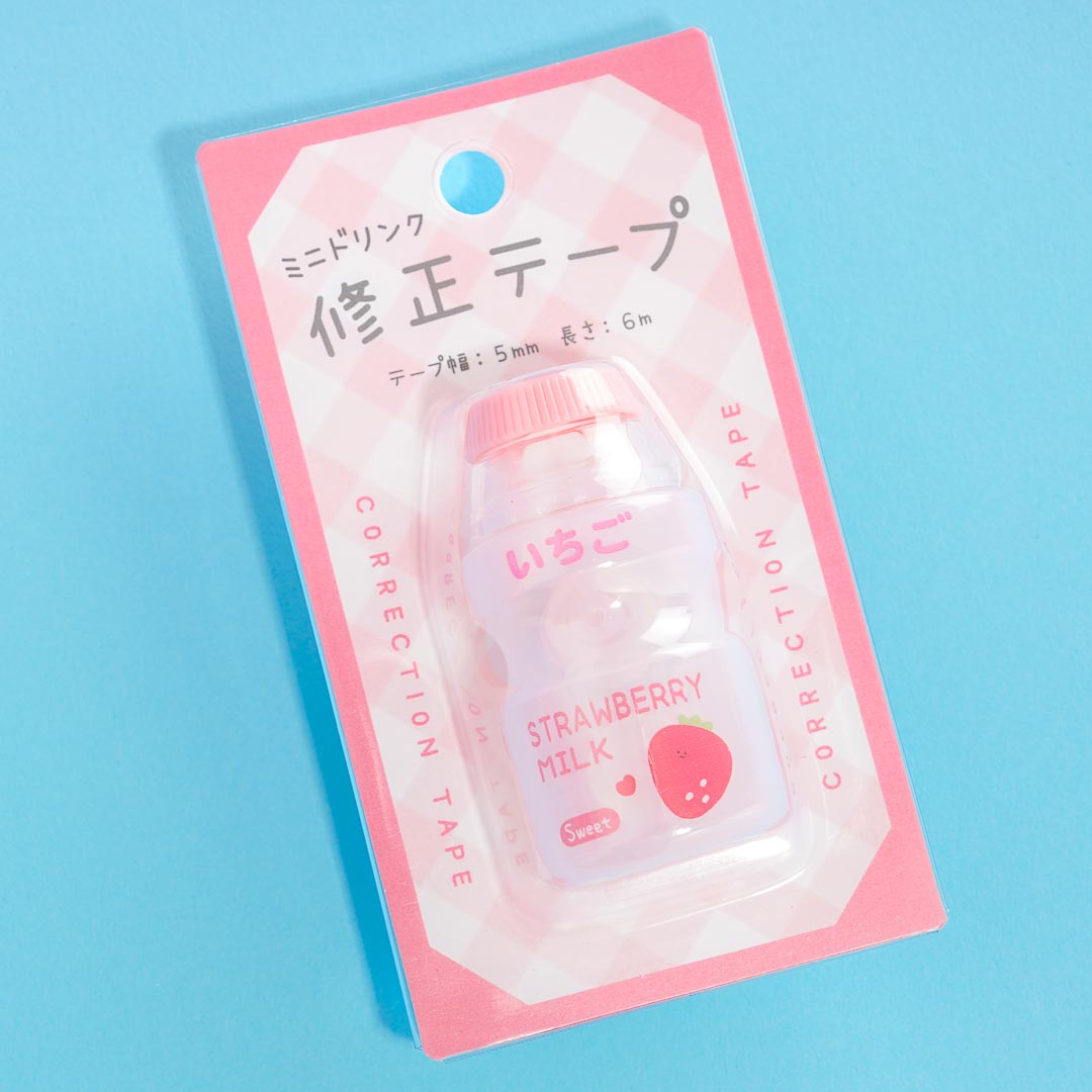 Strawberry Milk Bottle Correction Tape – Blippo
