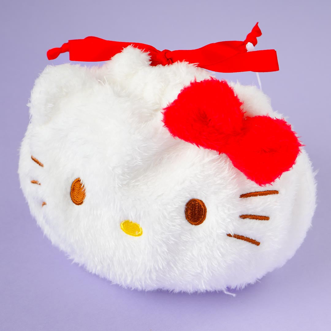 Hello Kitty Fluffy Face Drawstring Pouch – Blippo