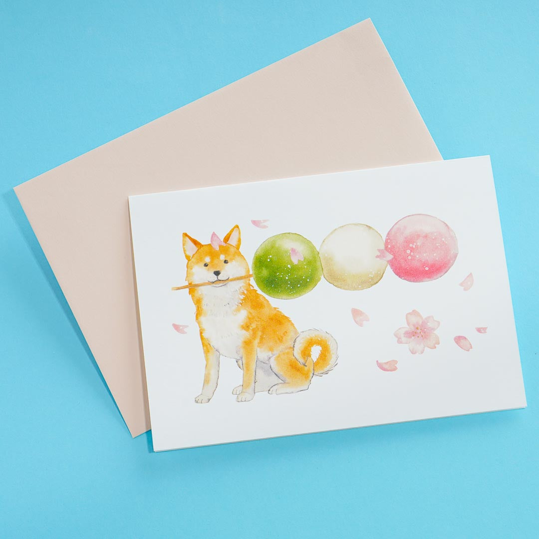 Shiba Inu Sakura Dango Card – Blippo