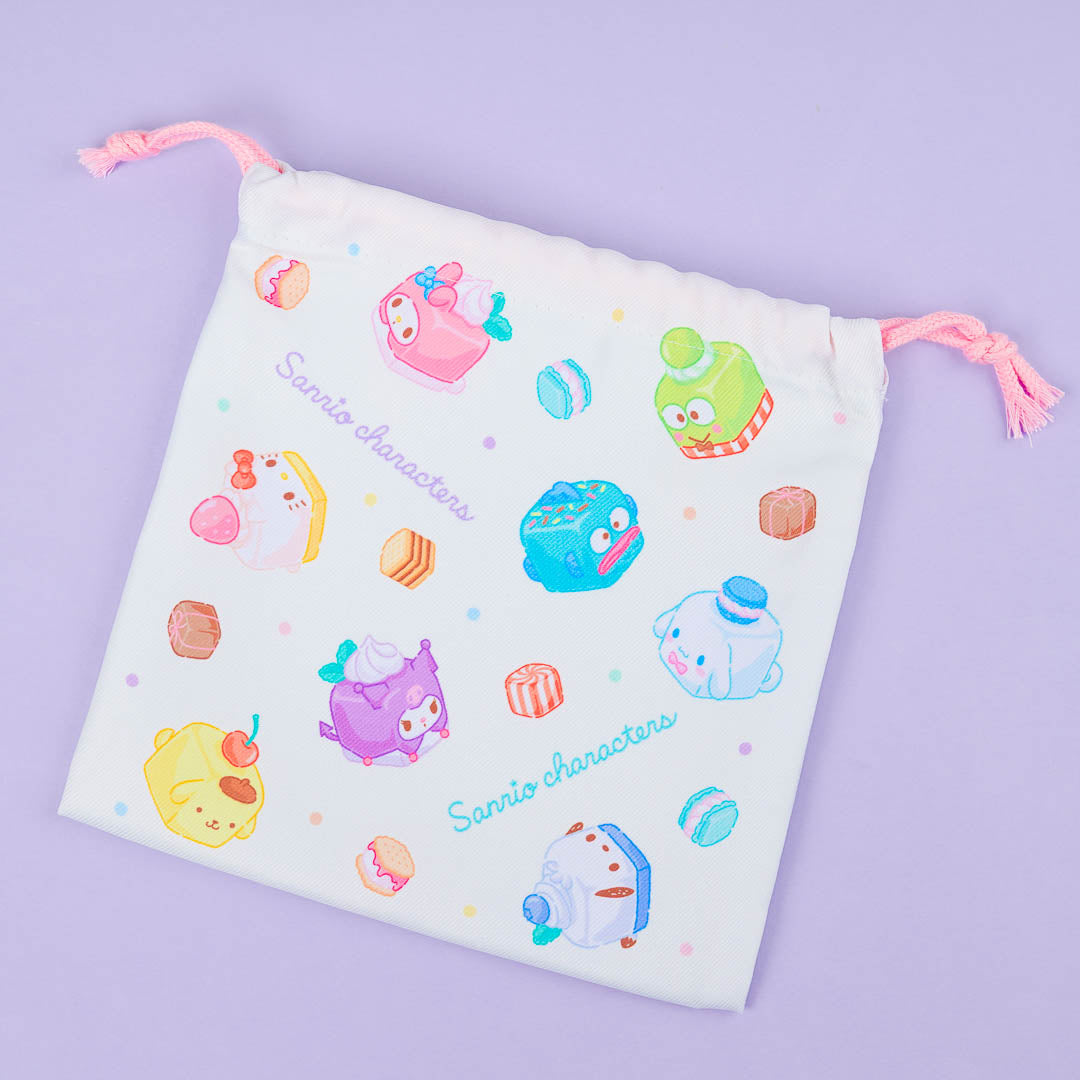 Sanrio Characters Cubed Sweets Drawstring Pouch – Blippo