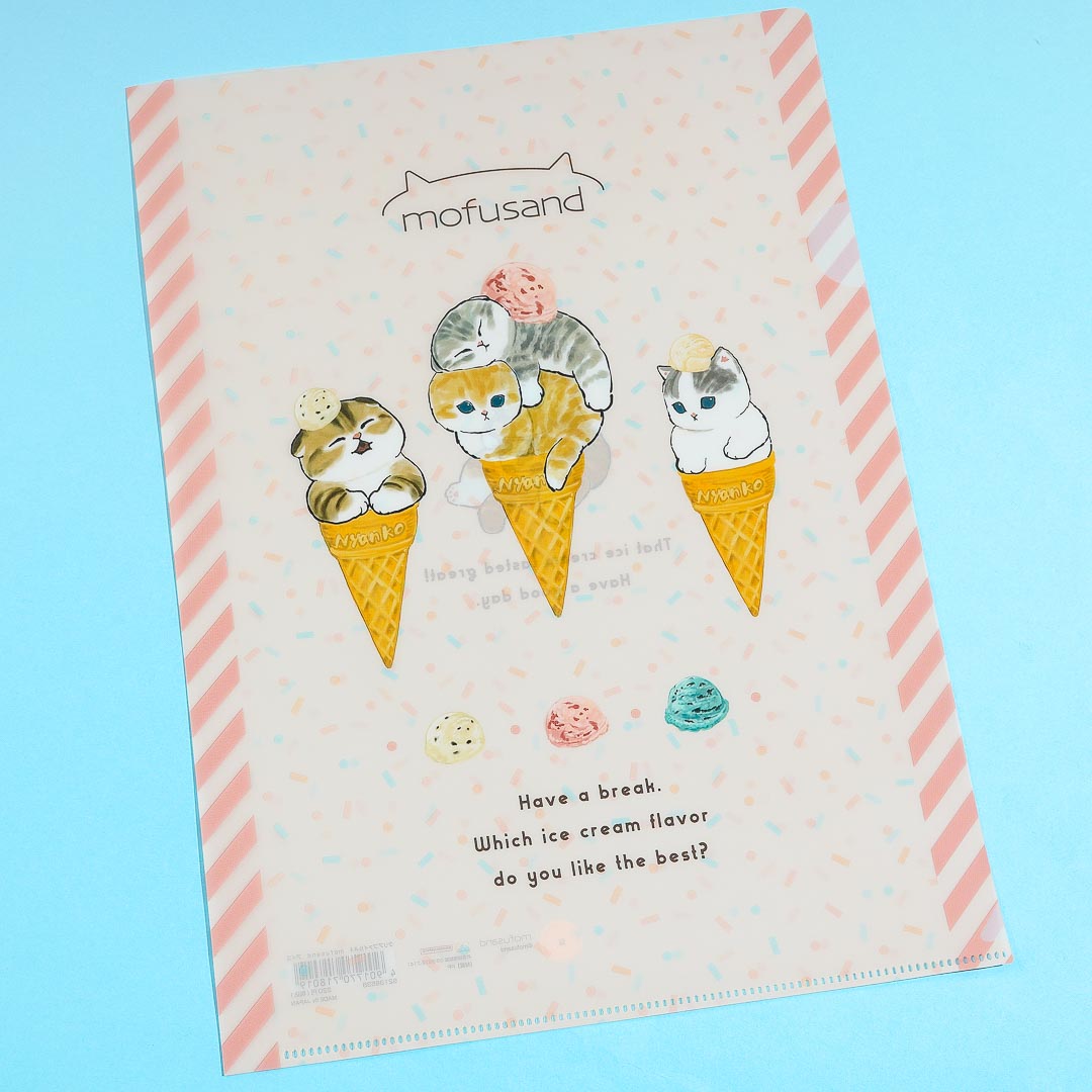 Mofusand Neko Ice Cream A4 File Folder – Blippo