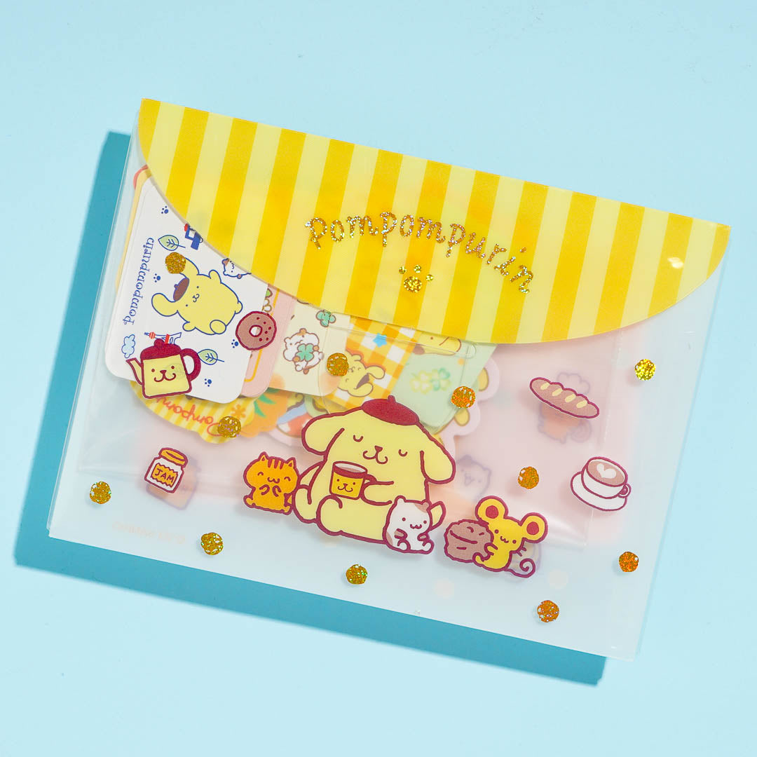 Pompompurin Cafe Sticker Set With Case – Blippo