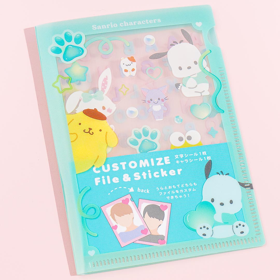 Sanrio Characters Customized Mini Clear File & Sticker Set - Mint – Blippo