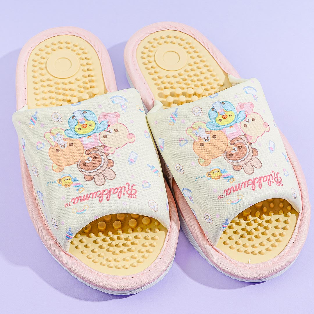 Rilakkuma Baby Friends Accupressure Slippers - Yellow – Blippo