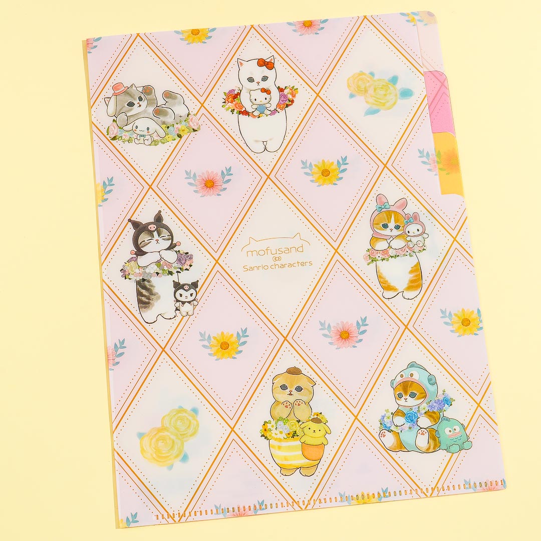 Mofusand x Sanrio Characters Spring Blooms Multi-Slot A5 File Folder ...