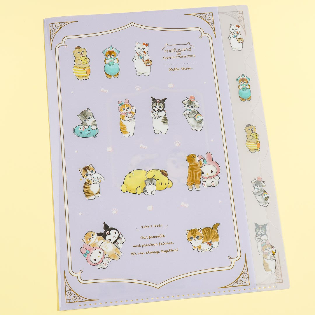 Mofusand x Sanrio Charactes Plushie Love Multi-Slot A4 File Folder – Blippo