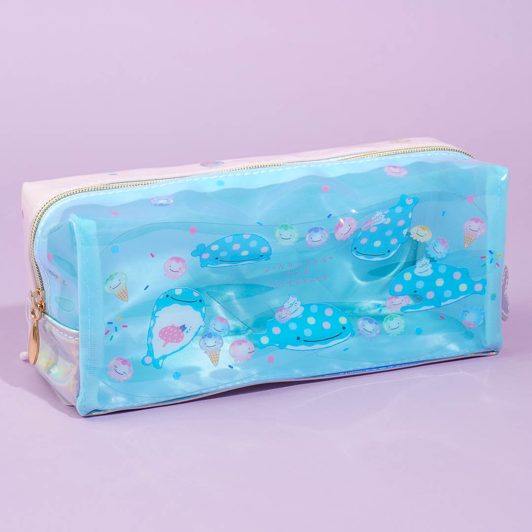 Jinbesan & Icekurage Semi-Transparent Rectangular Pencil Case – Blippo