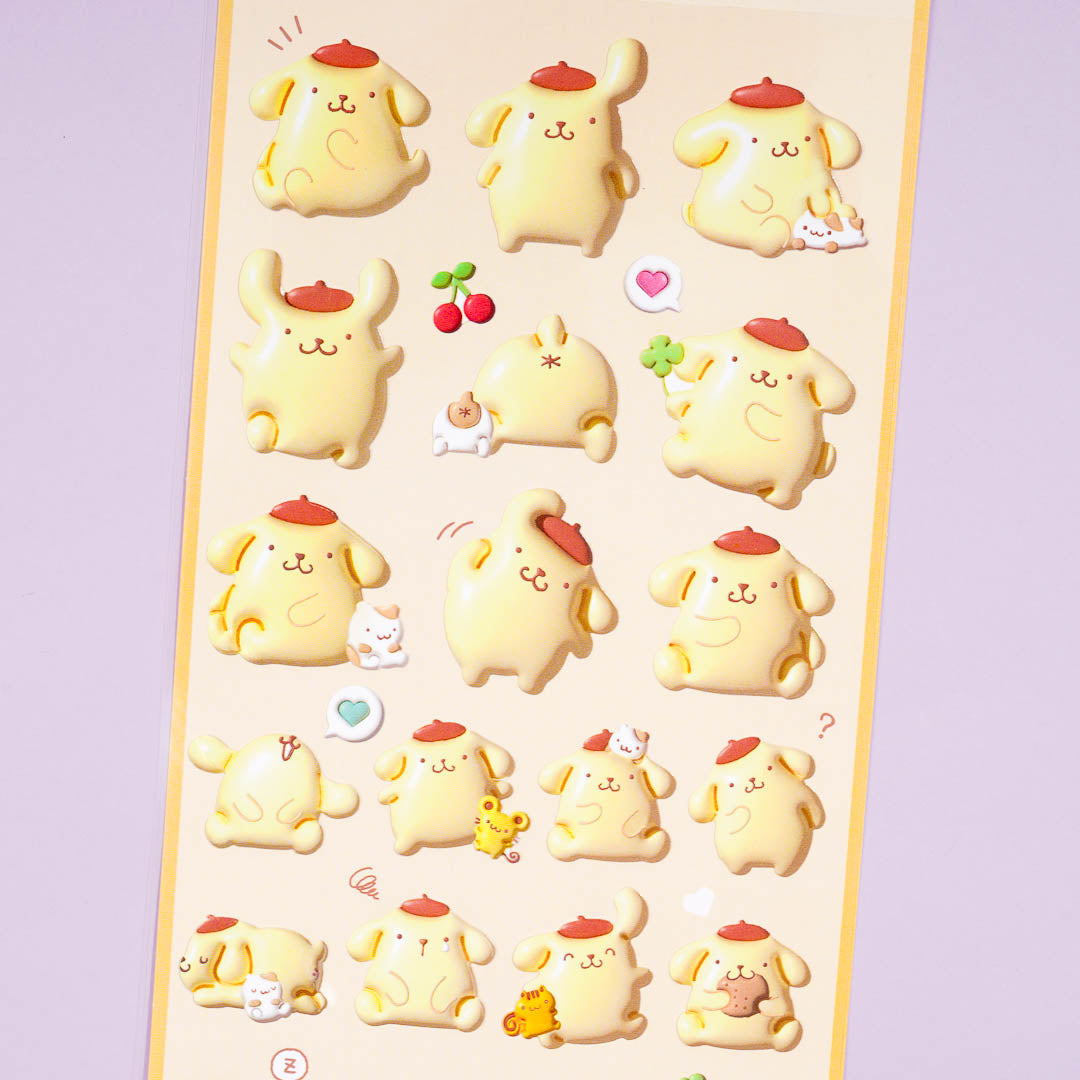 Pompompurin Pose Party Puffy Stickers – Blippo