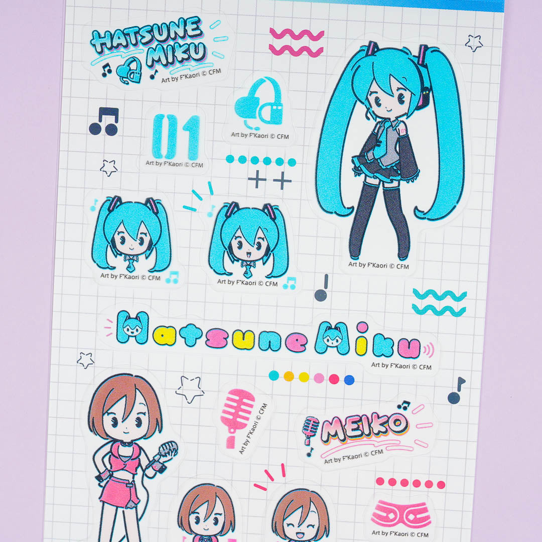 Hatsune Miku x Meiko Clear Stickers – Blippo