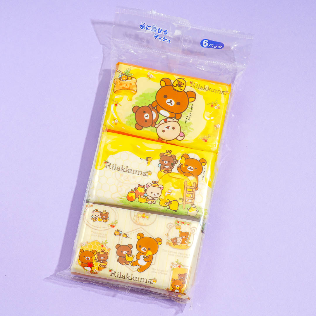 Rilakkuma Honey Pocket Tissue Set - 6 pcs – Blippo