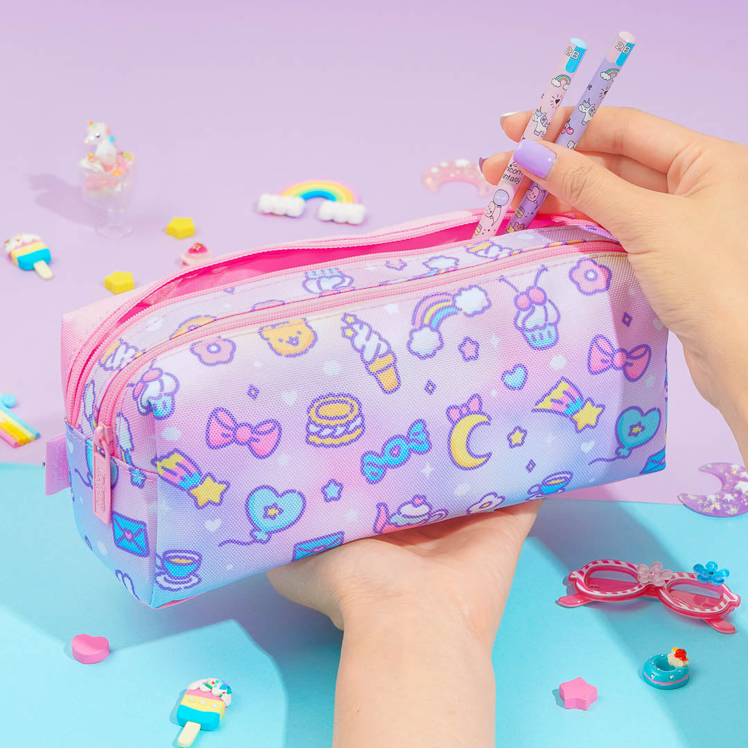 Cute Pencil Pouch for Girls | Pink Kawaii Pencil Pouch – Blippo
