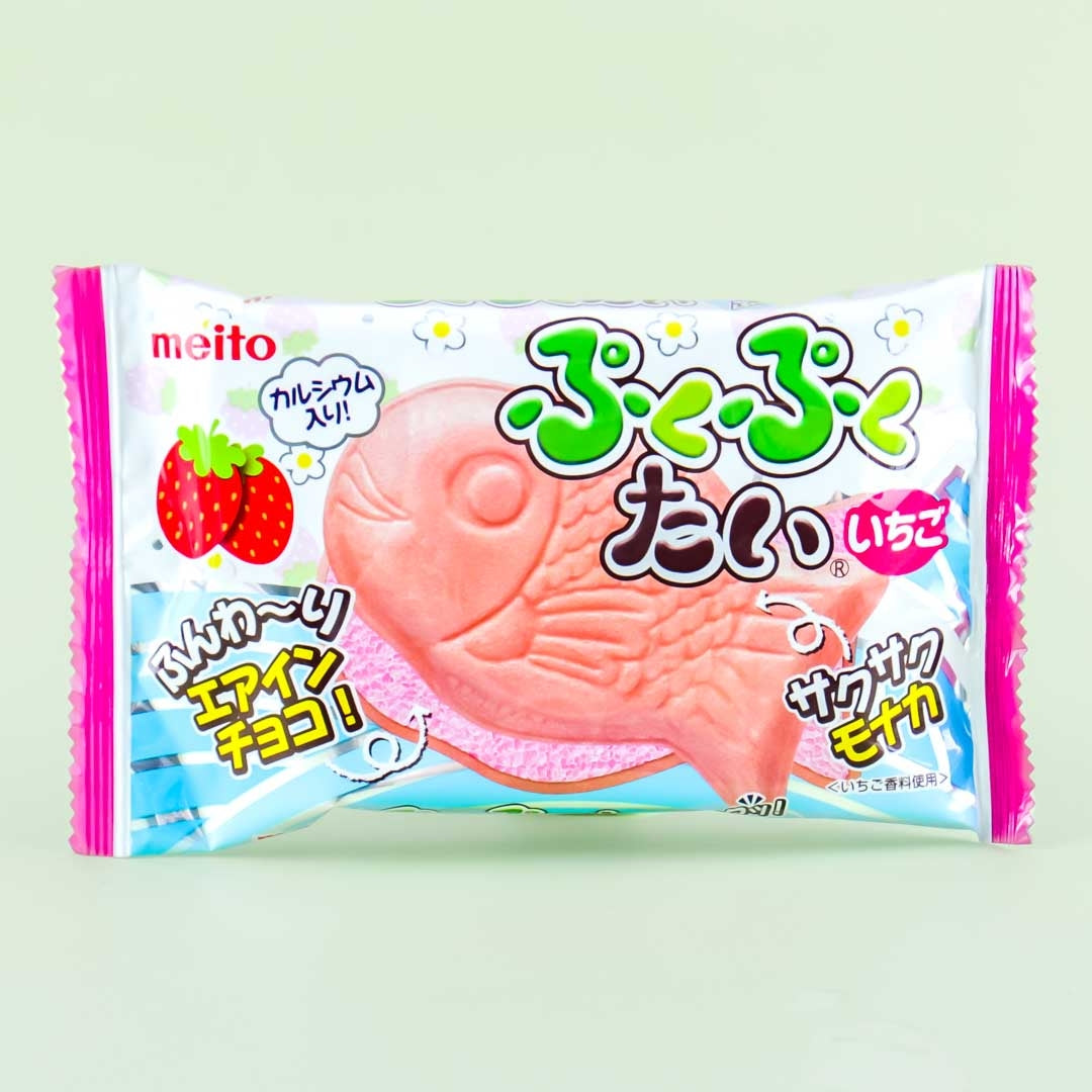 Meito Puku Puku Tai Fish Shaped Wafer - Strawberry – Blippo