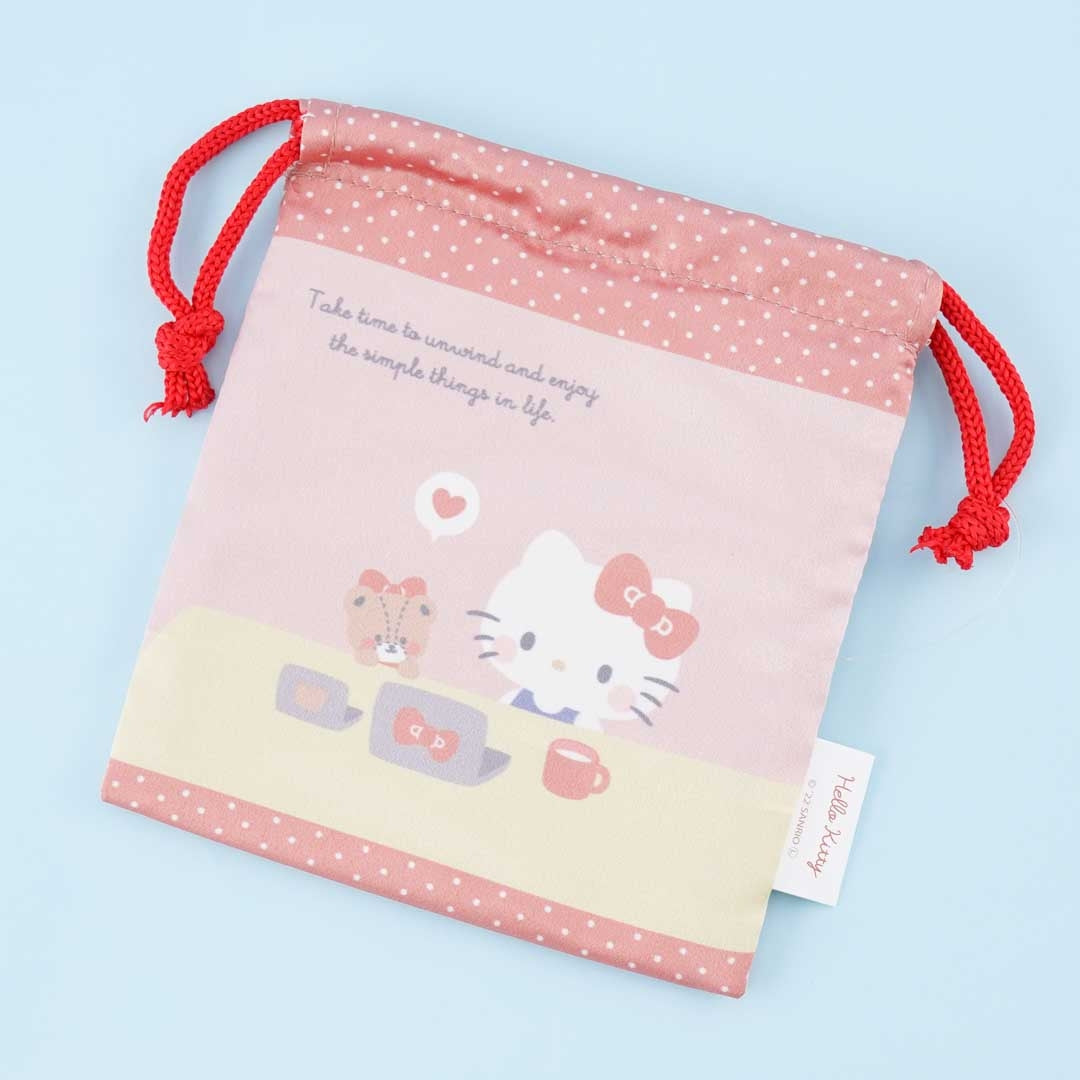 Hello Kitty Sweet Meeting Drawstring Pouch – Blippo