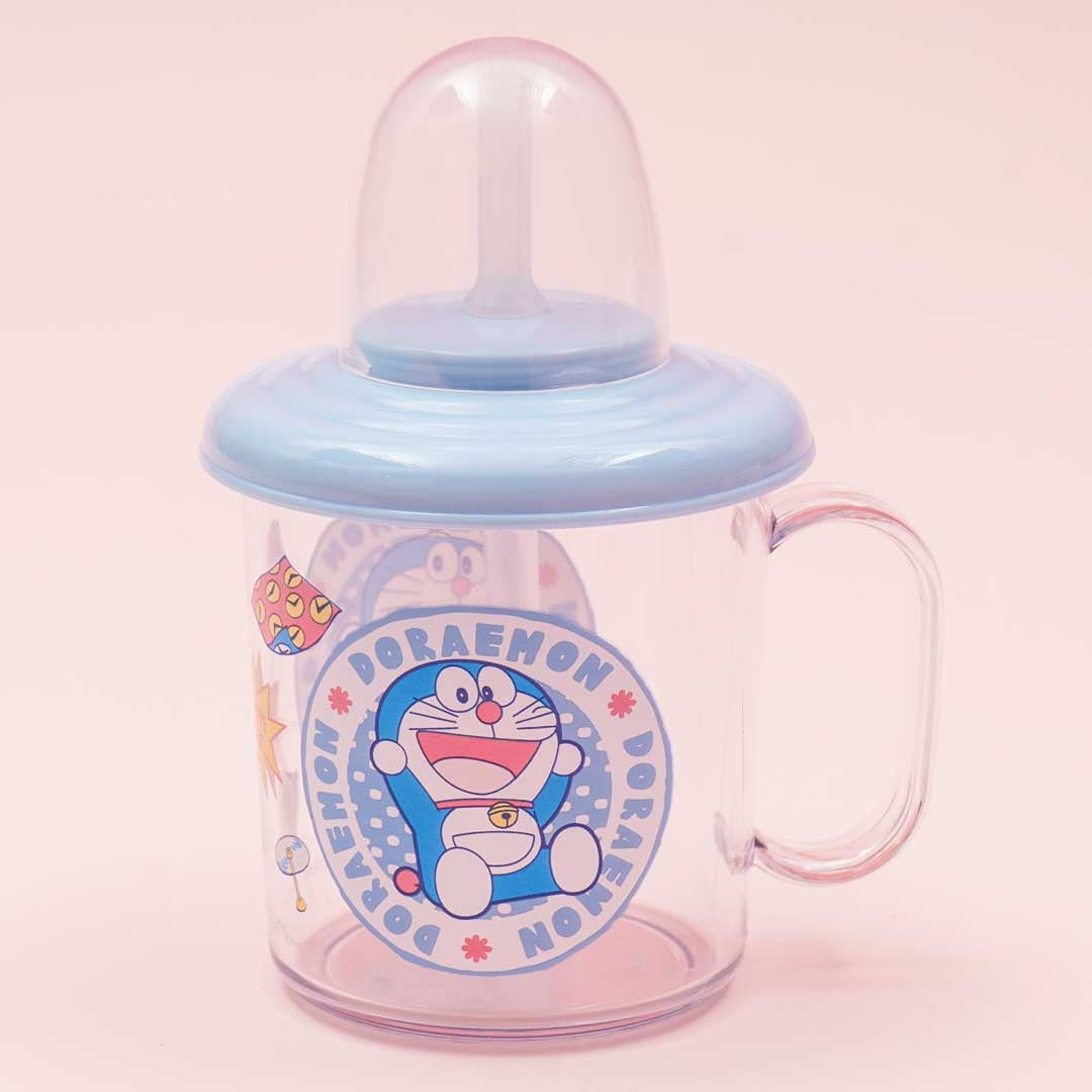 Doraemon Clear Drinking Cup With Lid & Straw – Blippo